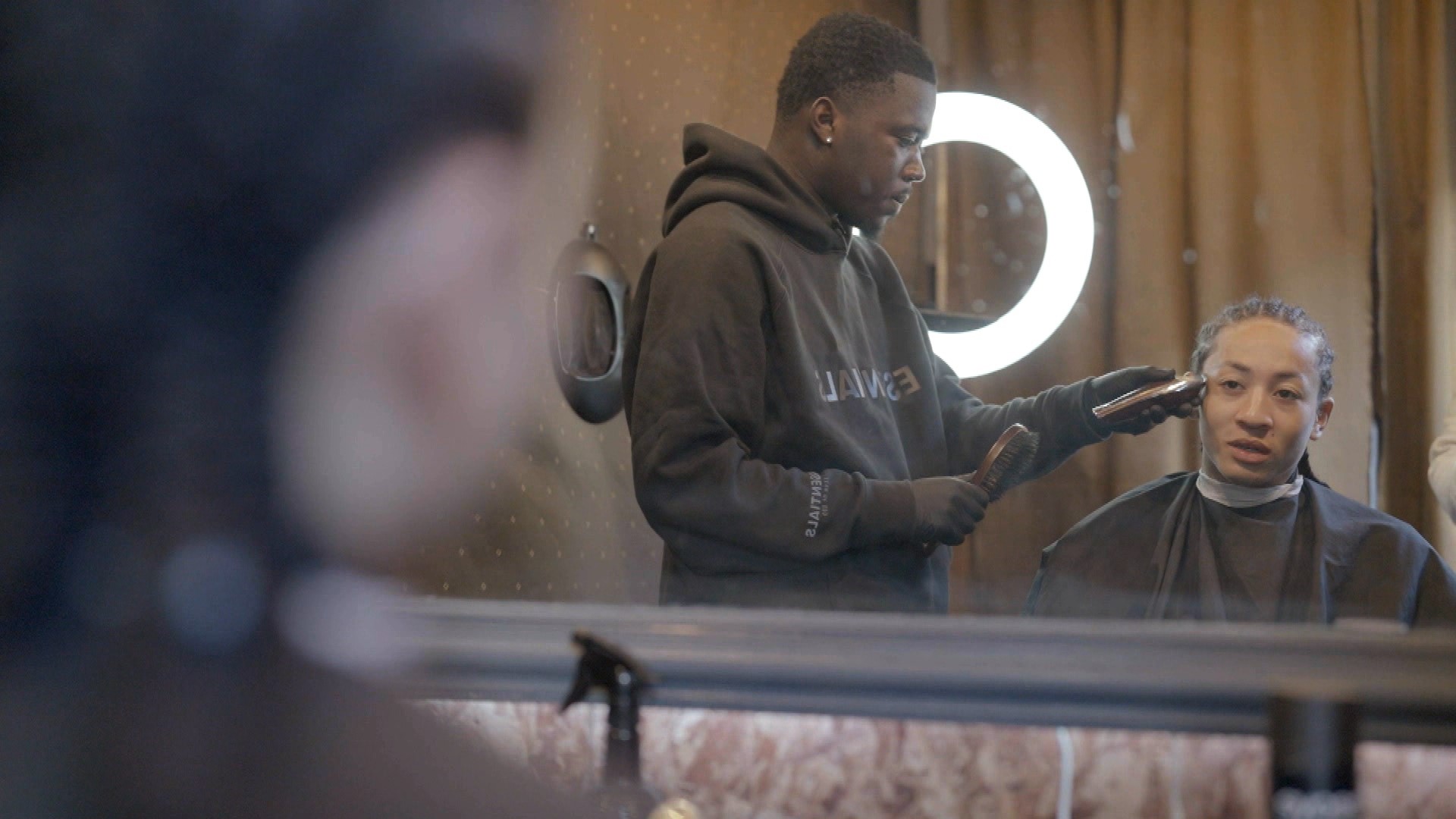 Fitz-Jim in the barber’s chair | ‘I get strength from my long hair’