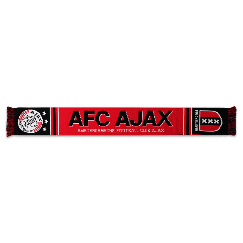 Ajax-scarf red/black logo and shield | Official Ajax Fanshop