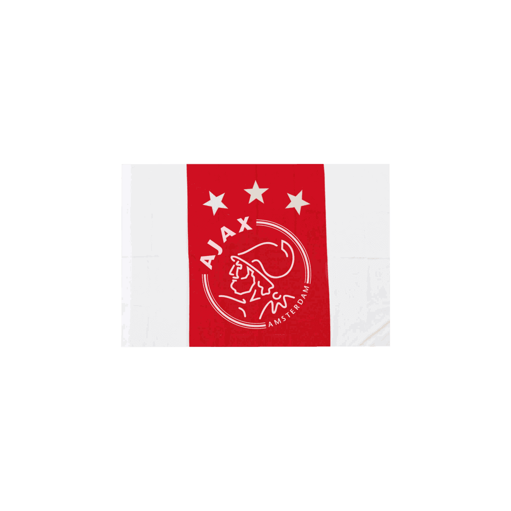 Ajax-flag white/red/white logo 100x150cm | Official Ajax Fanshop