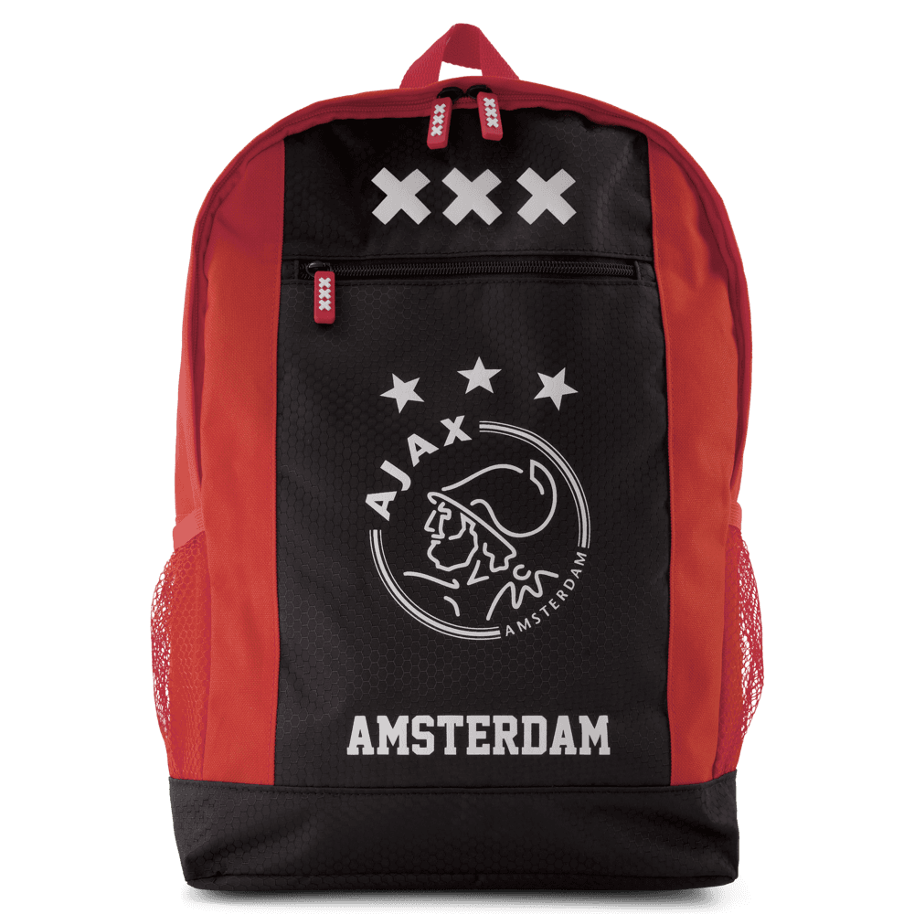 Ajax-backpack medium red black XXX | Official Ajax Fanshop